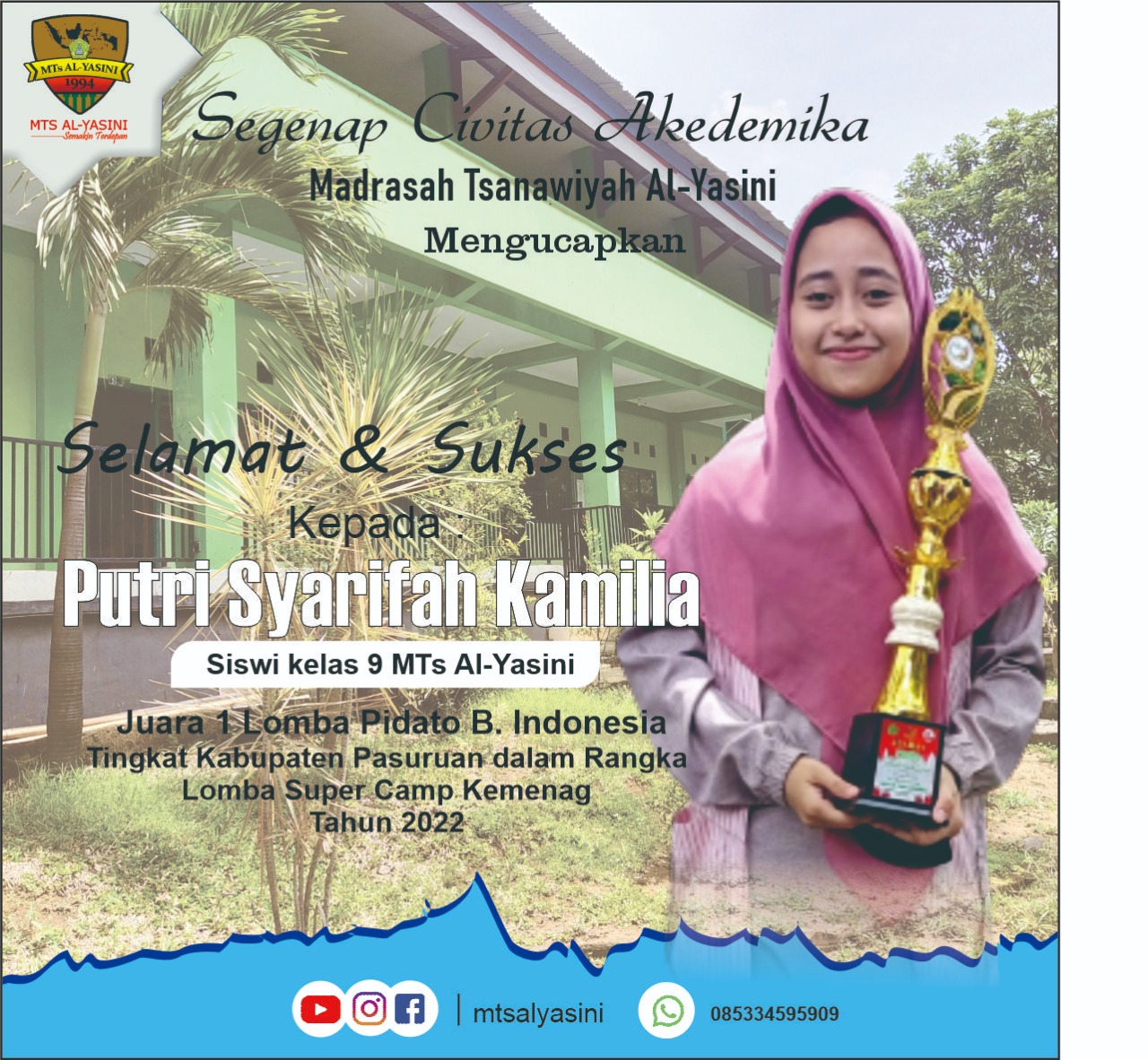 Juara Pidato – MTs. AL-Yasini